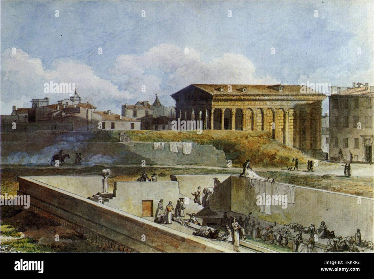 This artwork, attributed to Pierre Louis Meunier, captures a classical ...