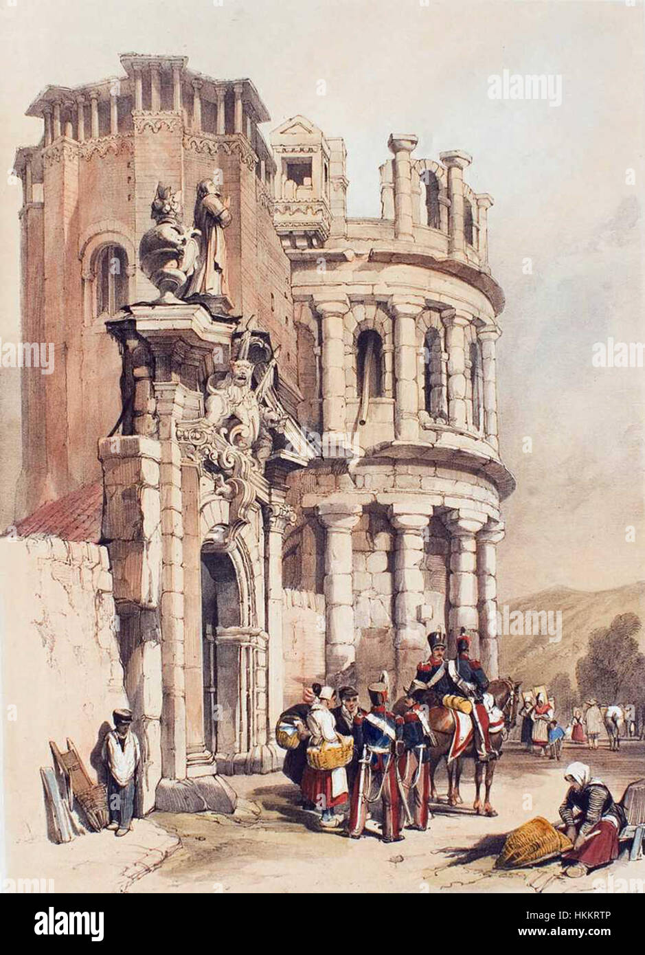 The ancient Roman gateway in Treves (Trier), Germany, stands as a ...