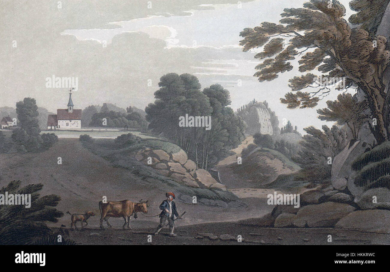 This plate from JW Edy depicts the Bamble Church, located in Norway ...