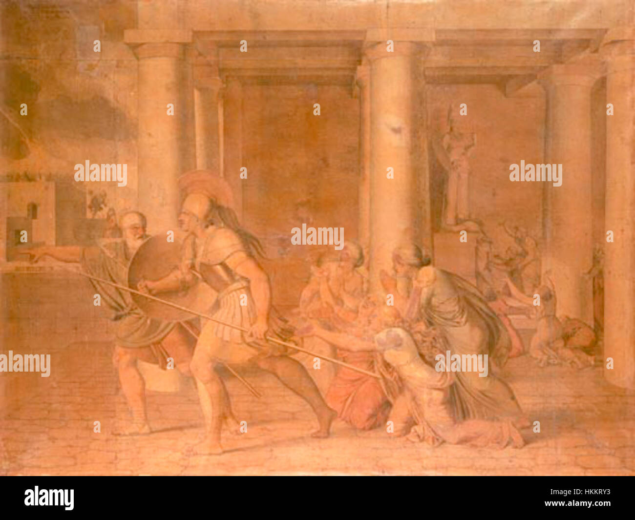 Asmus Jakob Carstens' 'Eteokles Kampf' depicts a mythological battle ...