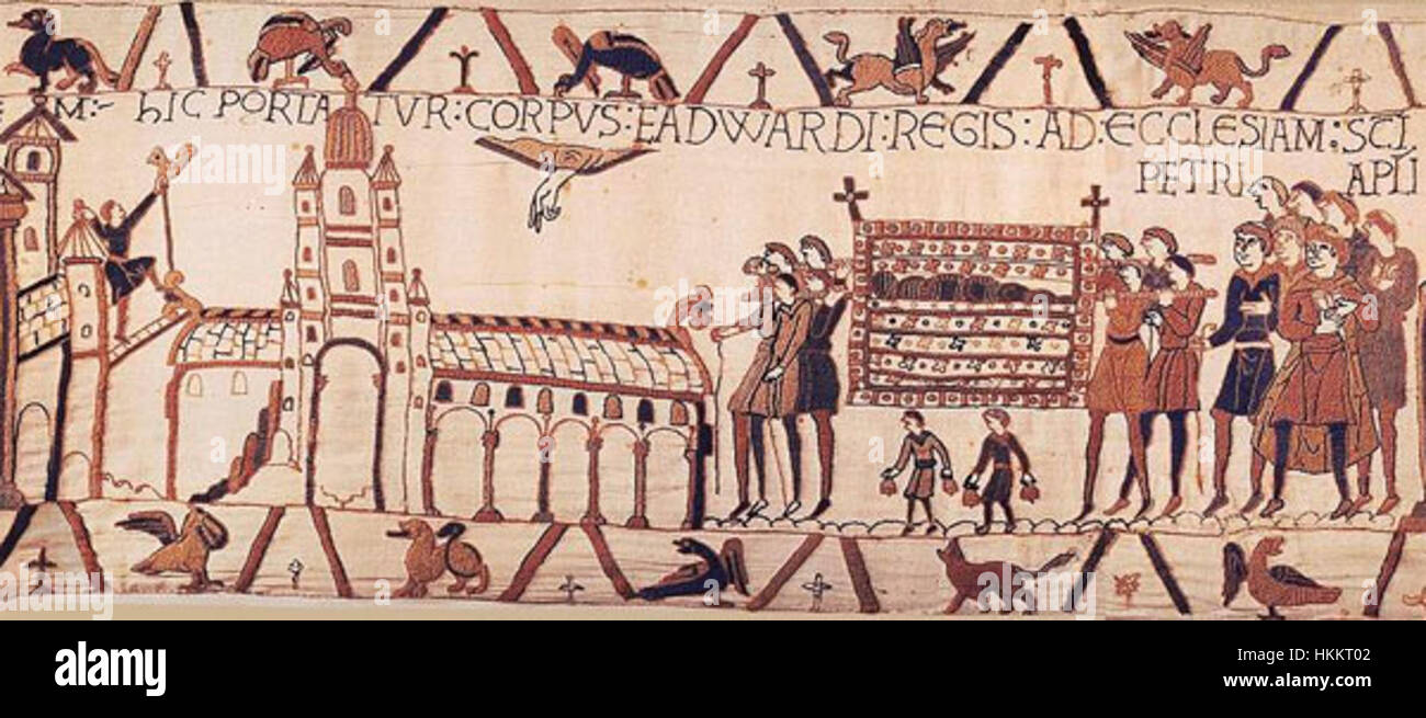 The 'Bayeux Edward Funeral' is an iconic scene from the Bayeux Tapestry ...