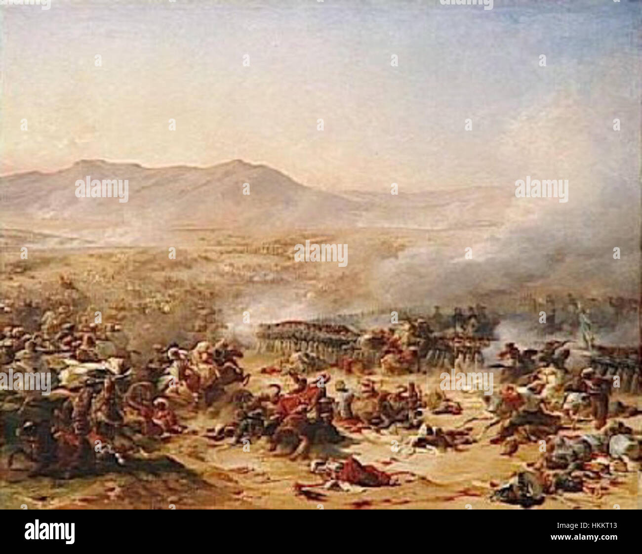 This painting titled 'Bataille du Mont-Thabor' depicts the Battle of ...