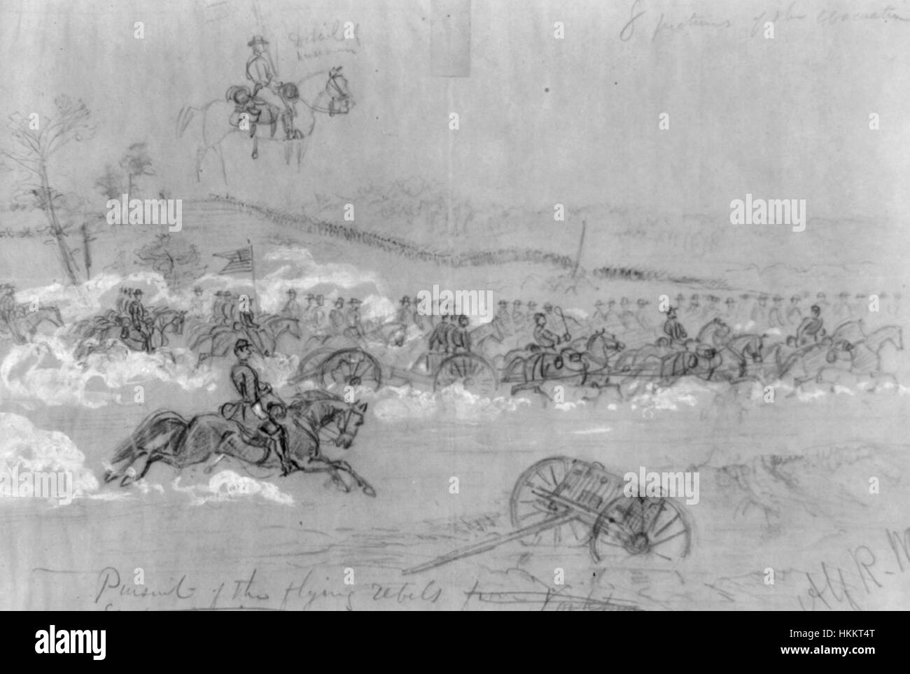 This sketch illustrates the pursuit during the Battle of Yorktown, a ...