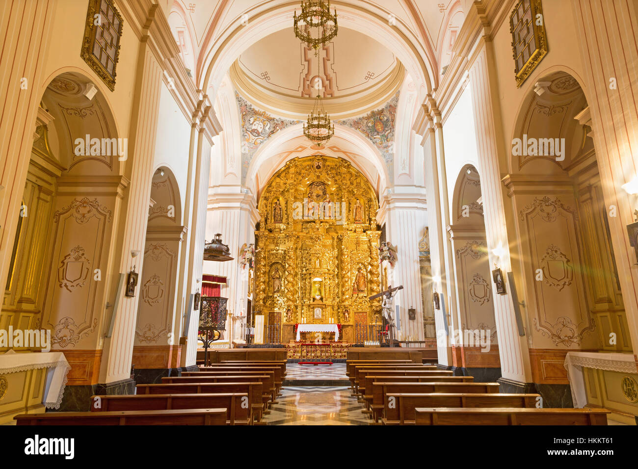 CORDOBA, SPAIN - MAY 26, 2015: The nave of church of Monastery of st ...