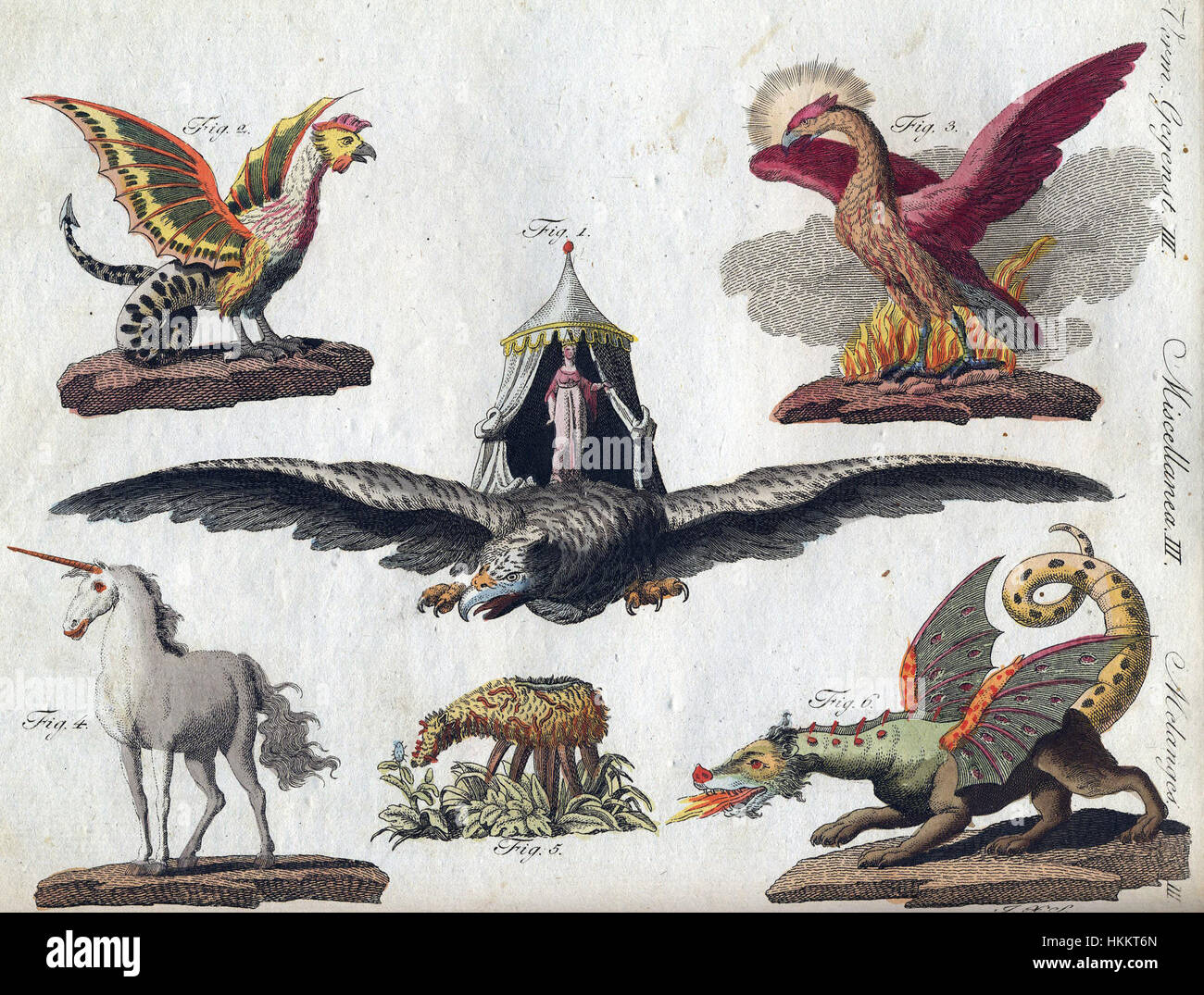 'Fabelwesen' by Bertuch is a depiction of mythical creatures from ...