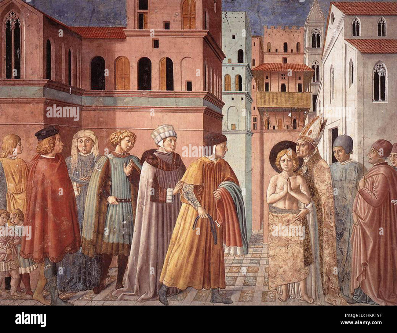Benozzo Gozzoli's fresco, part of his series 'Scenes from the Life of ...