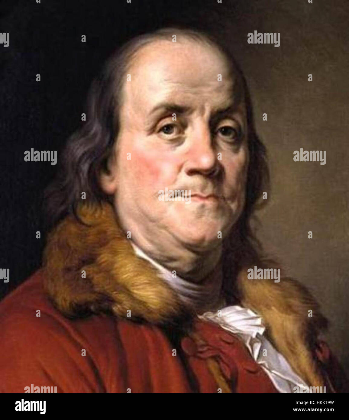A classic portrait of Benjamin Franklin by Joseph-Siffred Duplessis ...