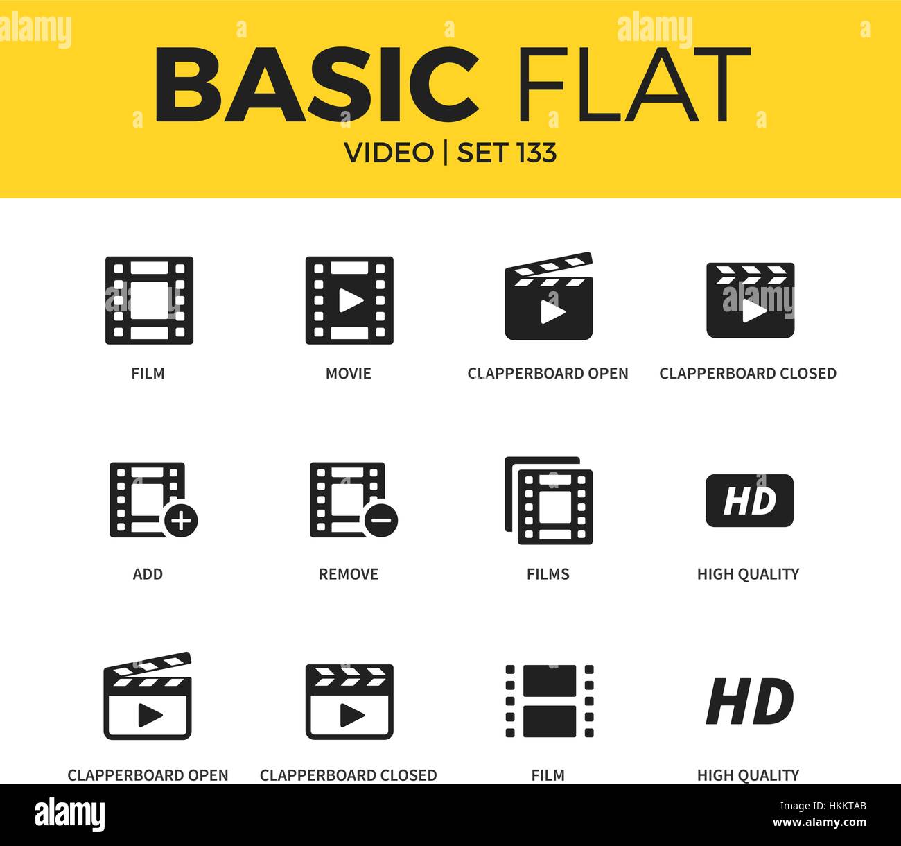 Video icons Stock Vector Images - Alamy