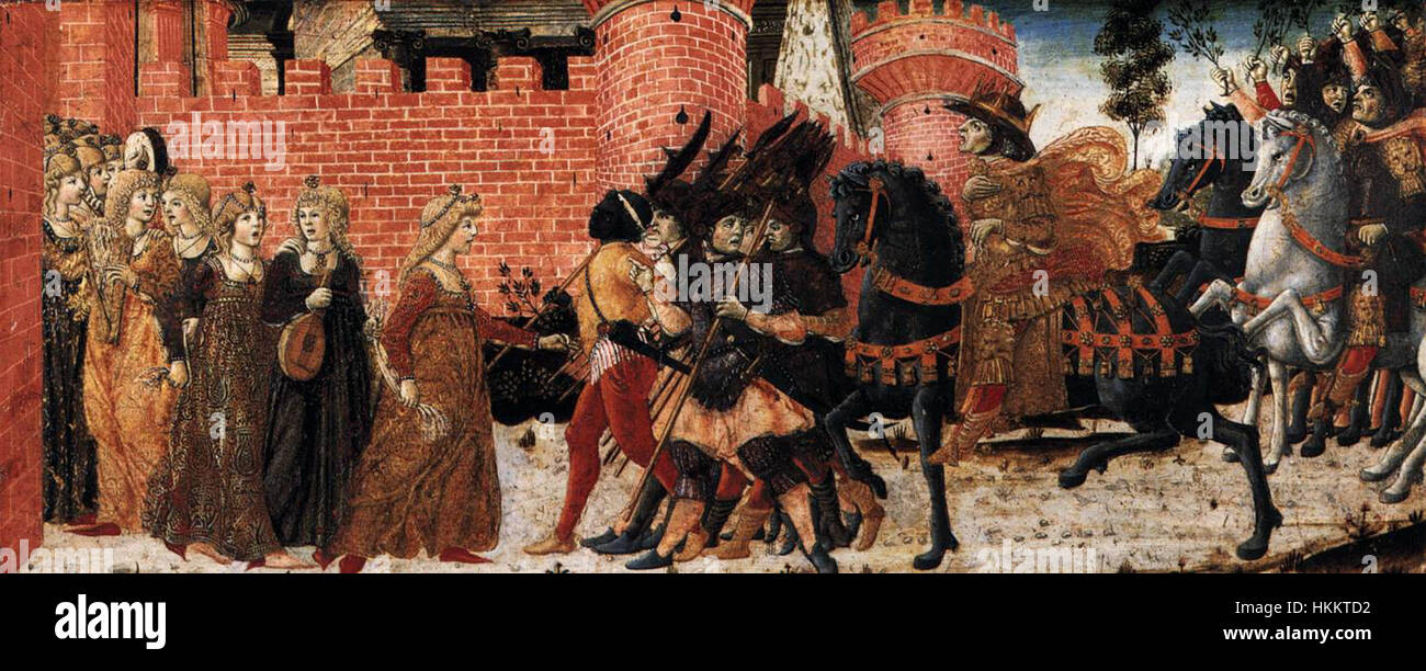 Benvenuto di Giovanni's 'The Meeting of Jephthah and his Daughter ...