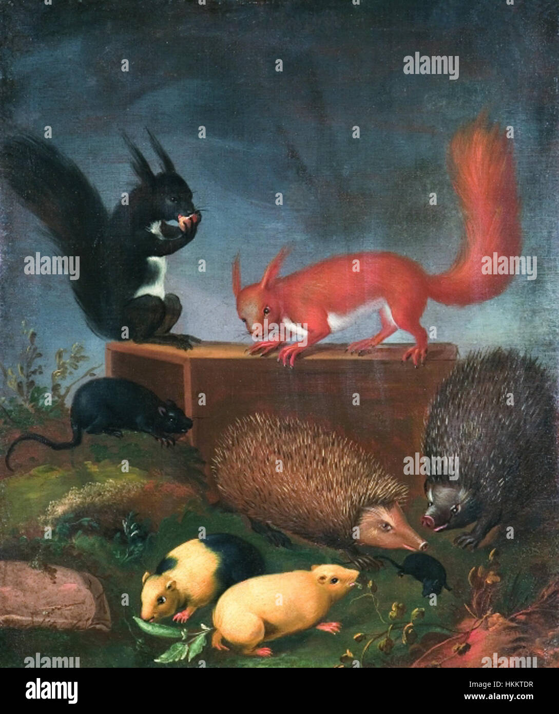This painting by Bernhardi portrays animals in their natural setting ...