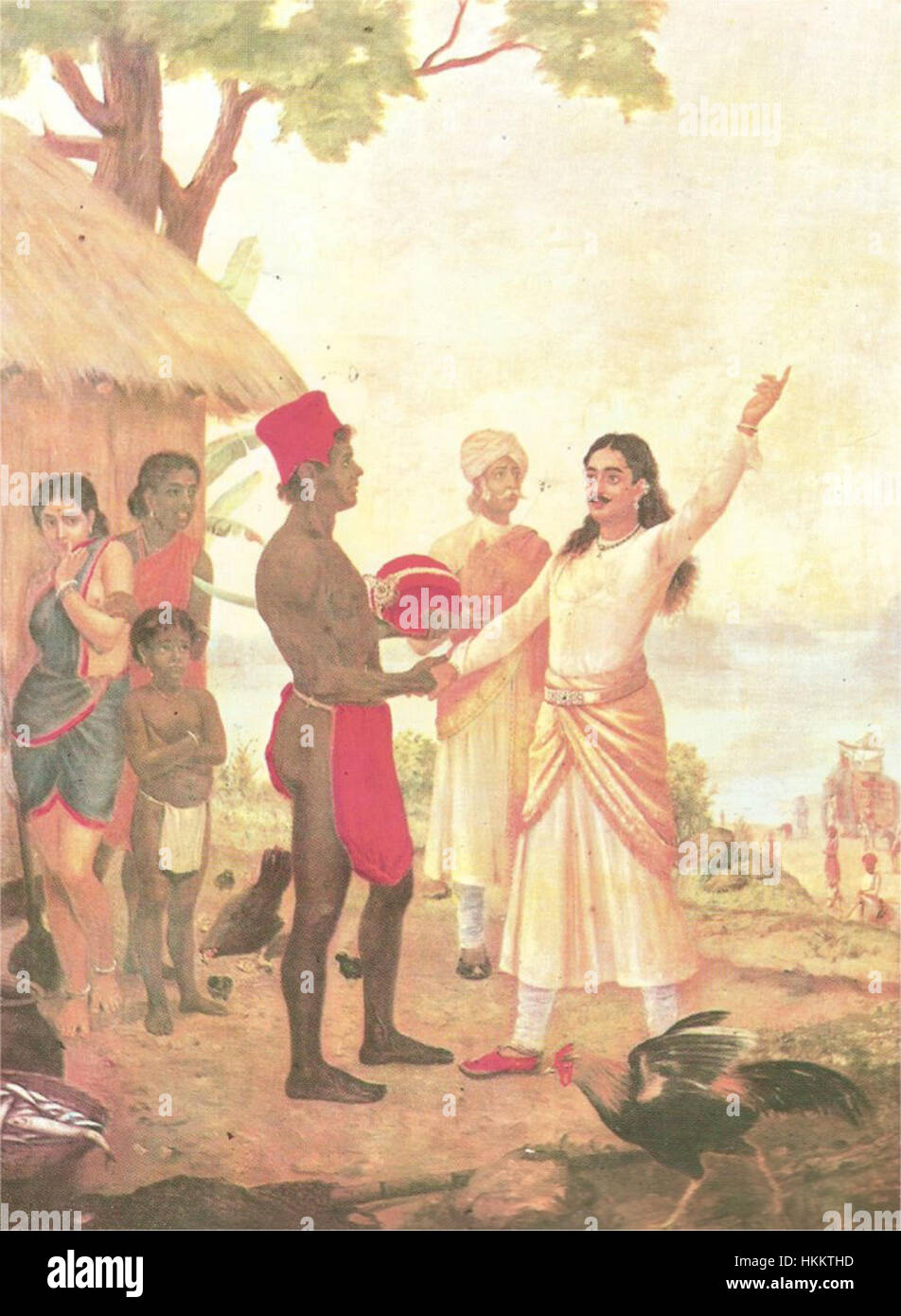 The painting 'Bheeshma Oath' by RRV illustrates the moment of the ...