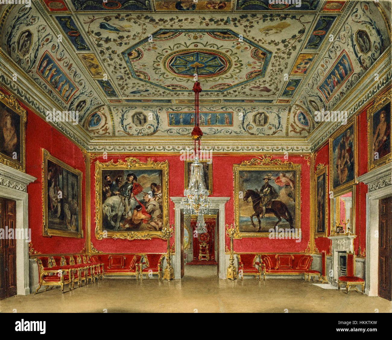 Crimson drawing room hi-res stock photography and images - Alamy