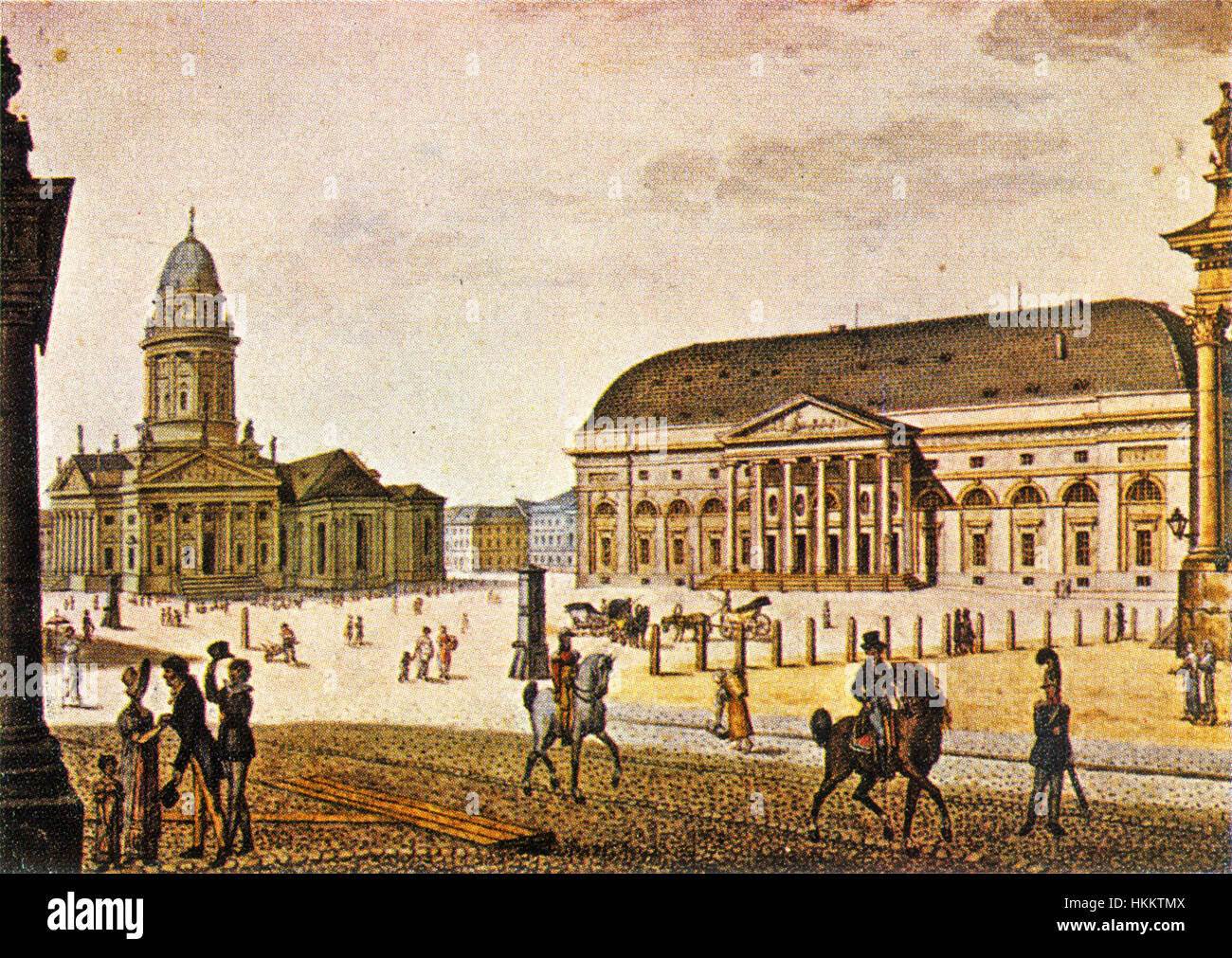 The 1815 painting of Berlin's Gendarmenmarkt captures the architectural ...