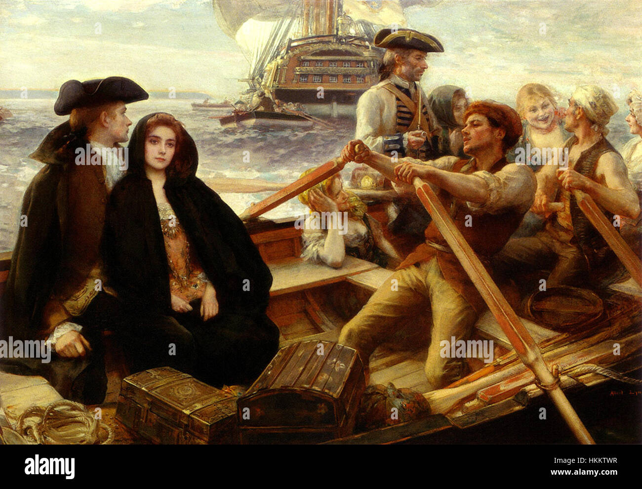 Albert Lynch's 'The Jolly Boat' features a detailed maritime scene ...