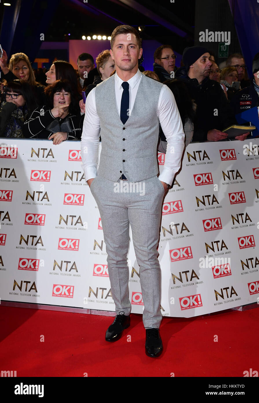 Daniel Osborne arriving at the National Television Awards 2017, held at ...