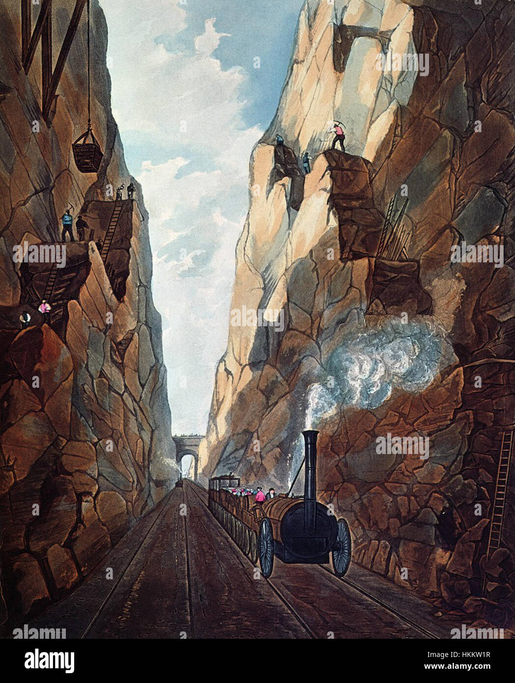 This artwork from 1831 depicts the excavation of Olive Mount, a key ...