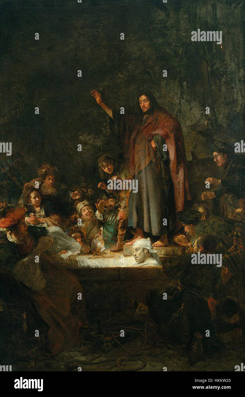 The painting 'Raising of Lazarus' by Carel Fabritius depicts the ...