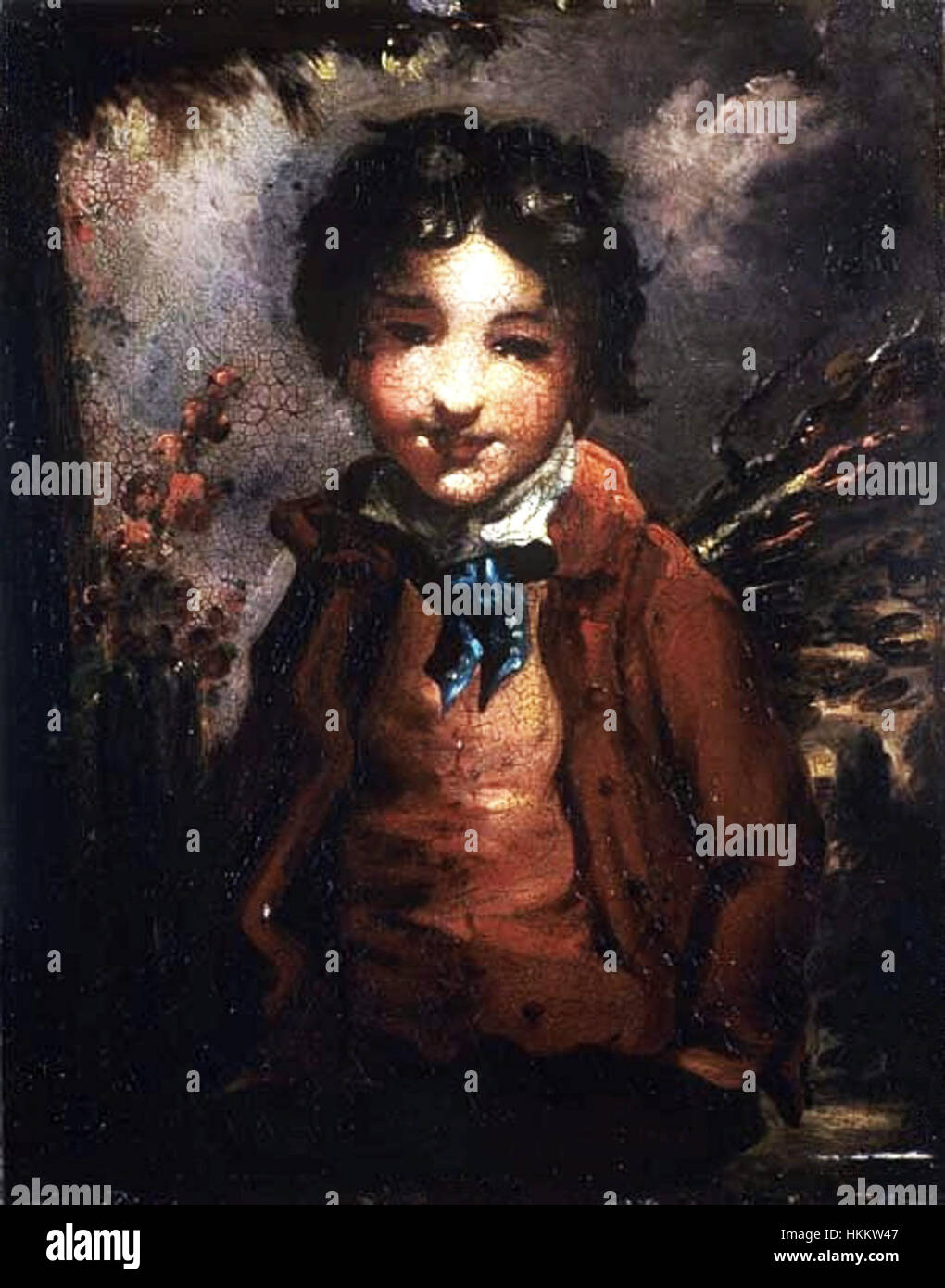 A portrait titled 'Gardner Portrait of a boy', illustrating a young ...