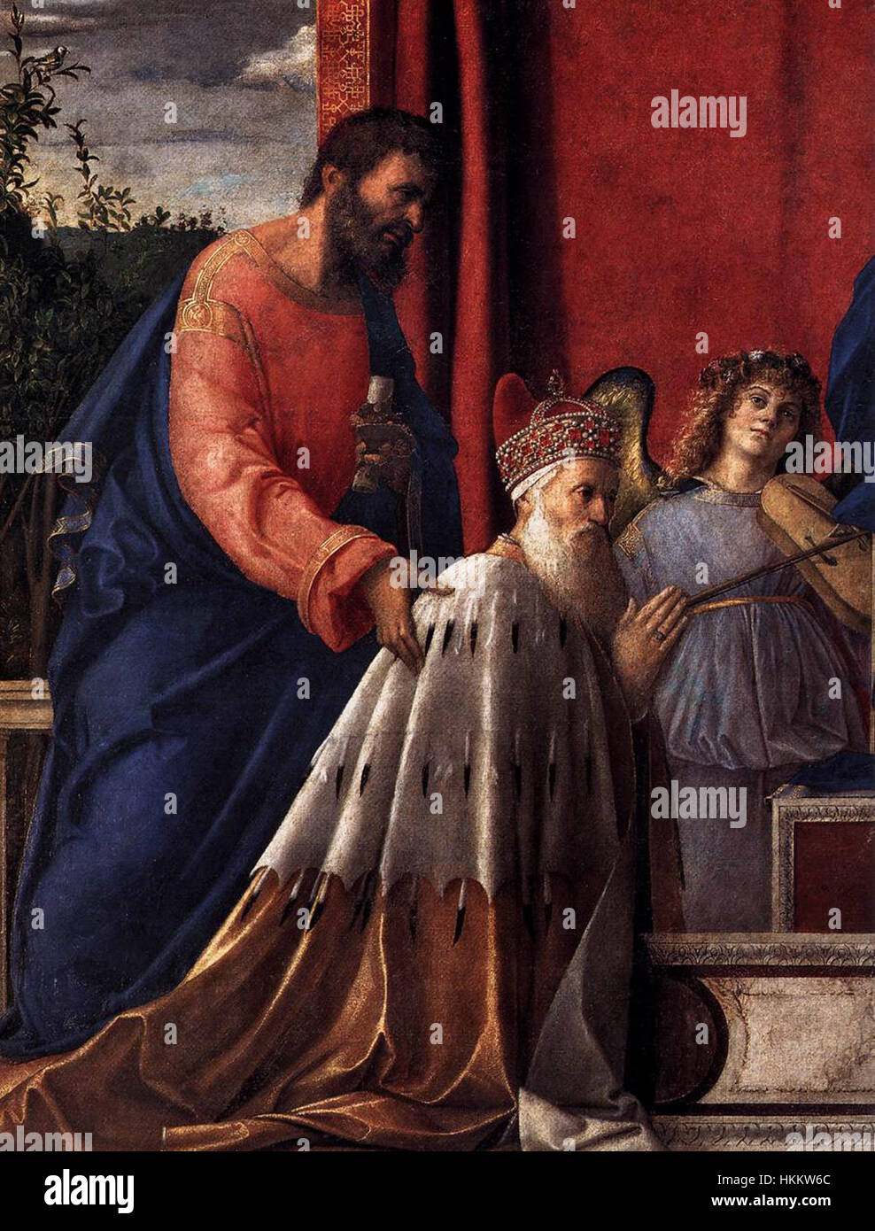 A detailed section of Giovanni Bellini’s 'Barbarigo Altarpiece ...