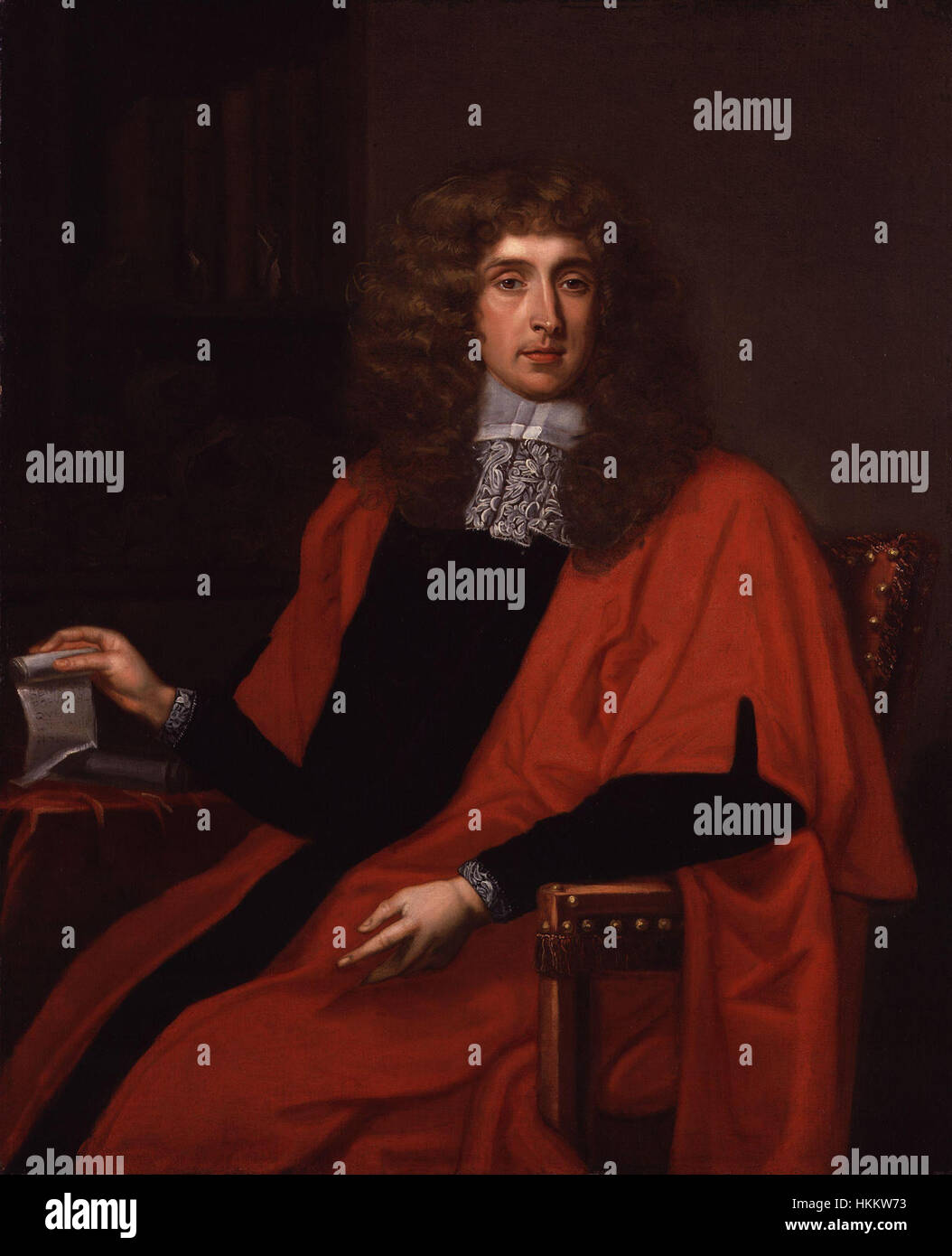 A portrait of George Jeffreys, 1st Baron Jeffreys of Wem, painted by ...