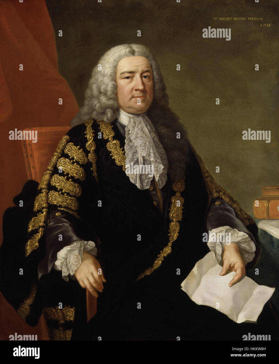 The portrait of Henry Pelham, painted by John Shackleton, captures the ...