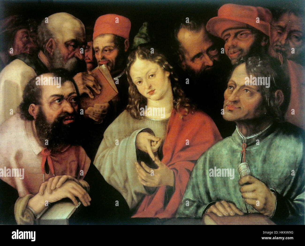 A religious painting titled *Christ Among the Doctors* by artist ...