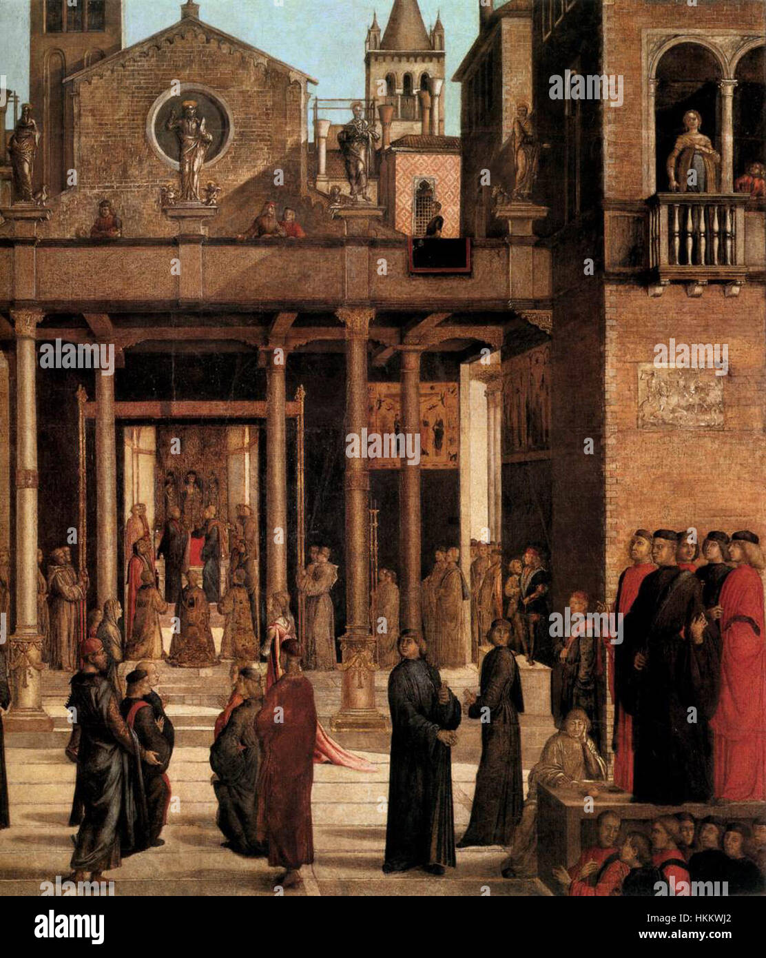 The artwork by Lazzaro Bastiani depicts the 'Relic of the Holy Cross ...