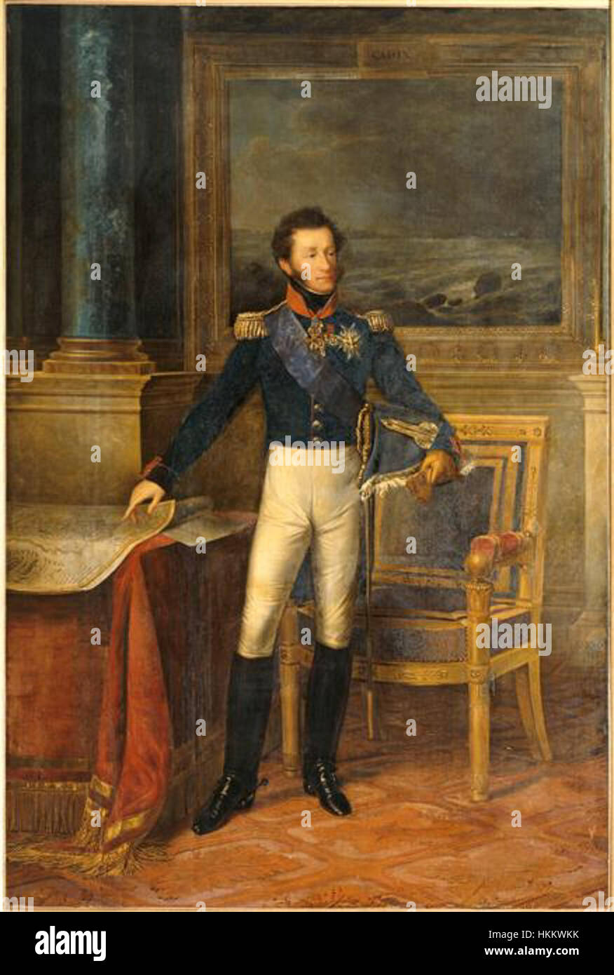 This historical painting depicts Louis Antoine d'Artois, the Duke of ...