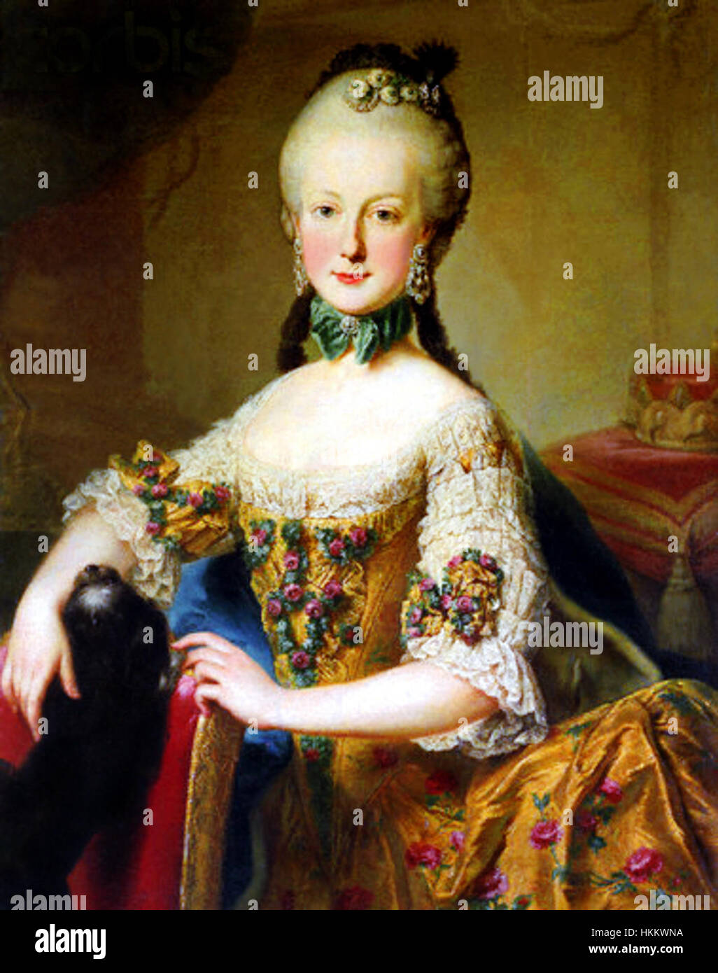 The portrait of Marie Elizabeth reflects classic 18th-century European ...
