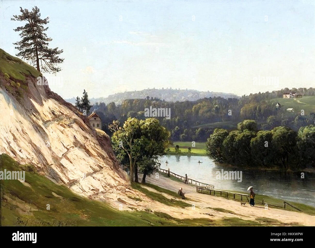 This landscape painting by Marszewski captures the picturesque ...