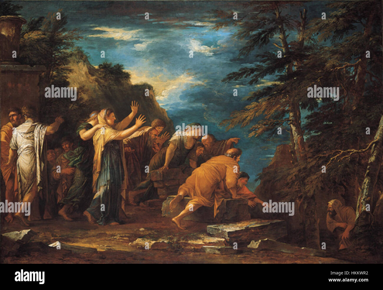 'Pythagoras Emerging from the Underworld' by Salvator Rosa is an oil ...