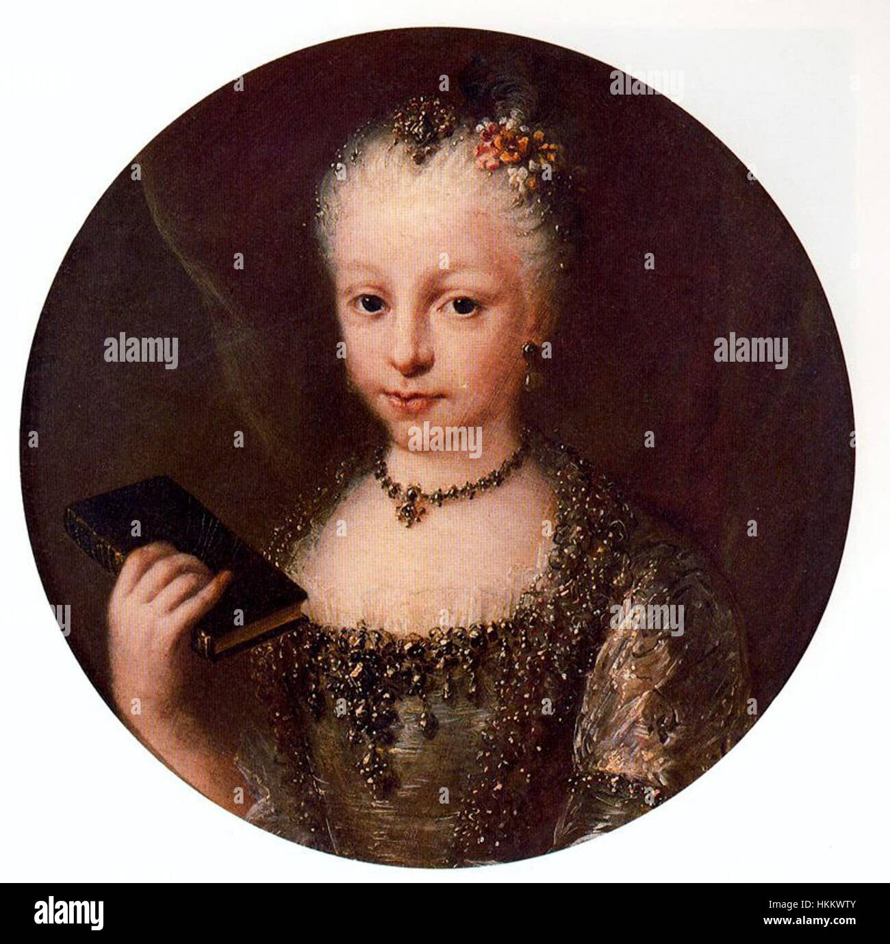 The portrait of Mariana Victoria of Spain captures the young queen in a ...