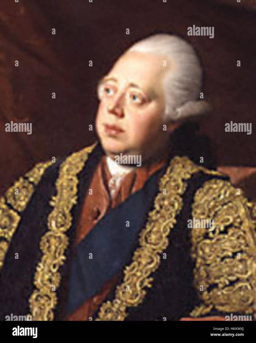 A cropped version of Nathaniel Dance’s famous portrait of Lord North ...
