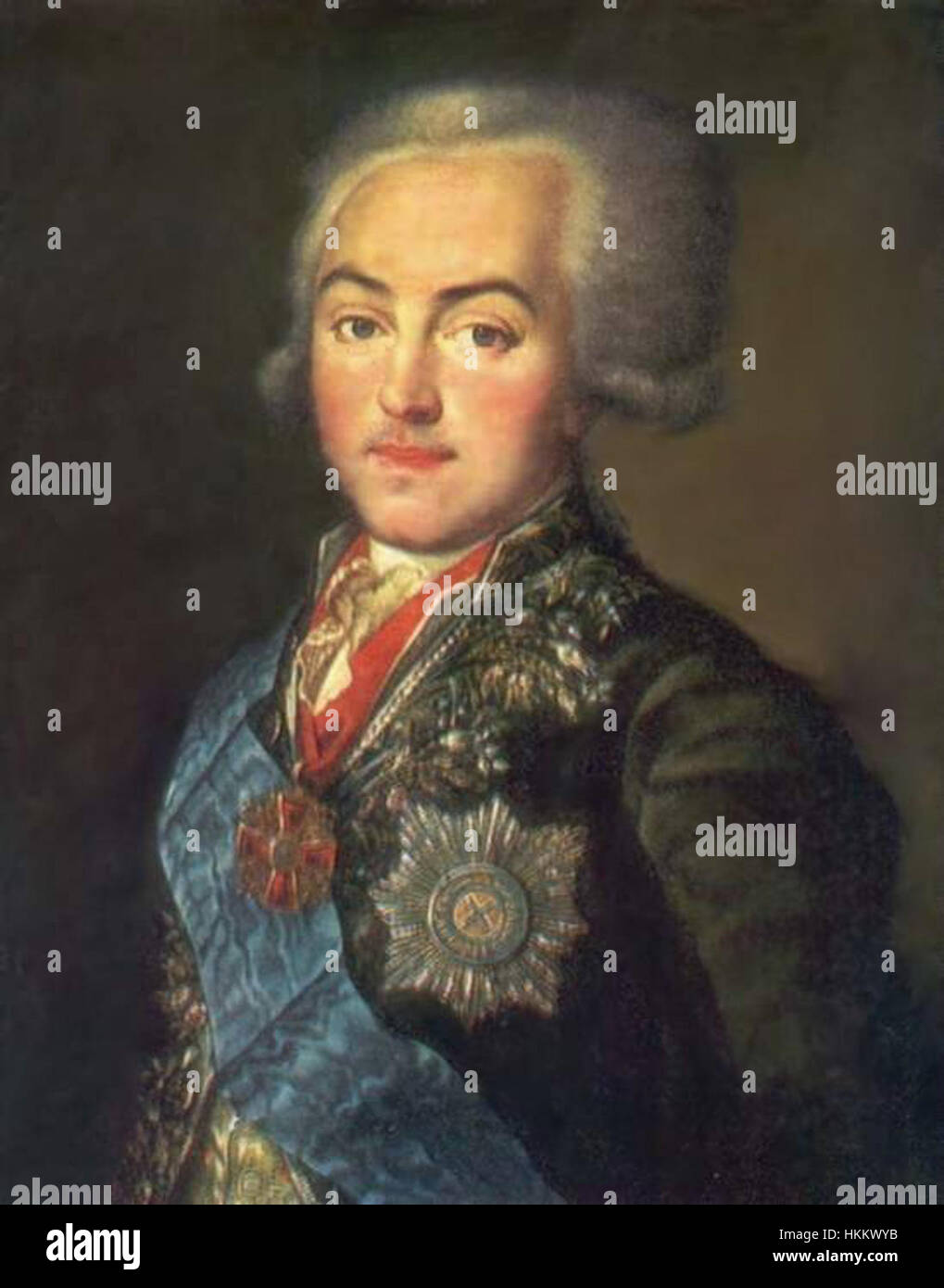 This painting by Nikolai Argunov depicts a historical figure in vivid ...