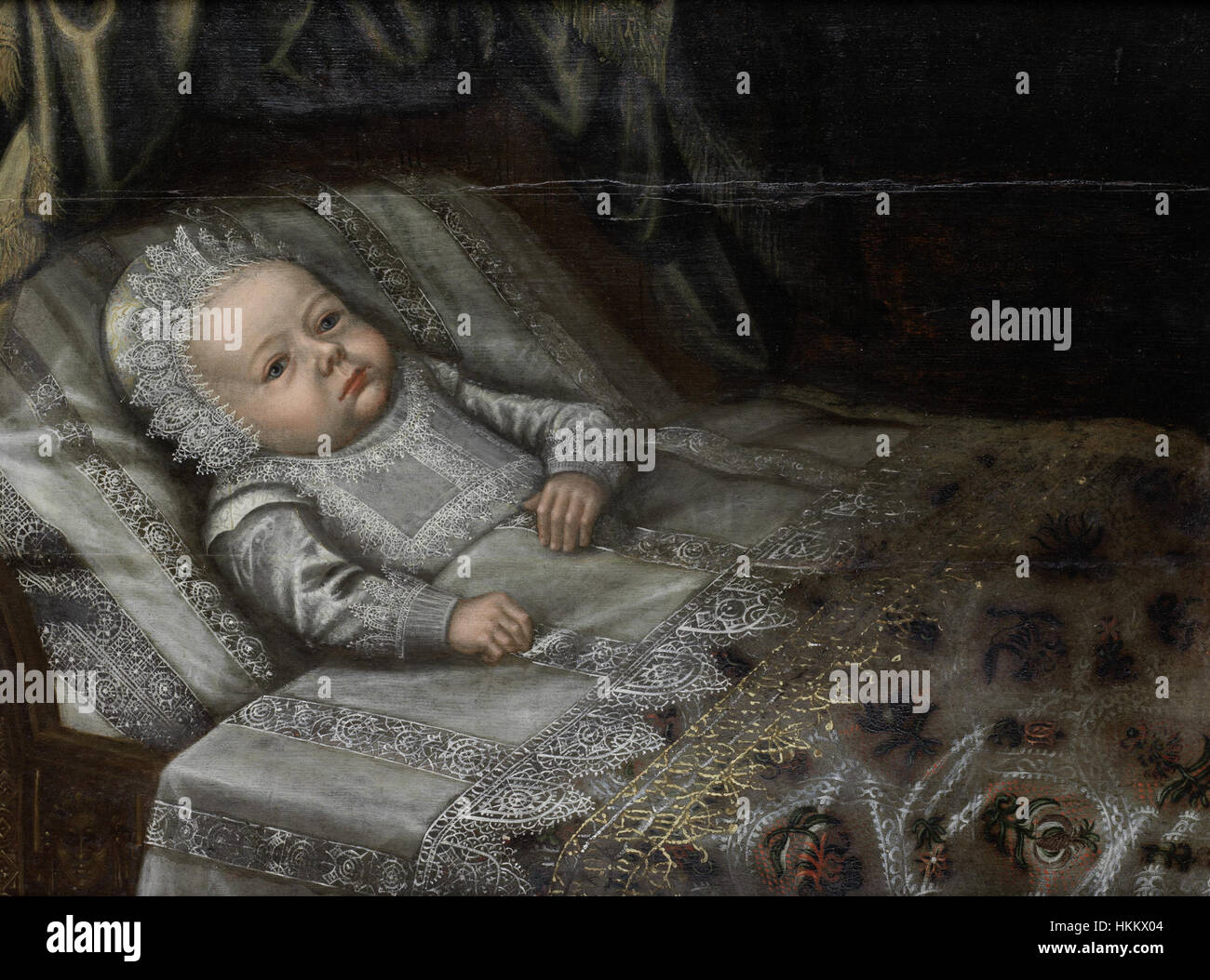 This 17th-century portrait from the Anglo-Dutch School features a baby ...