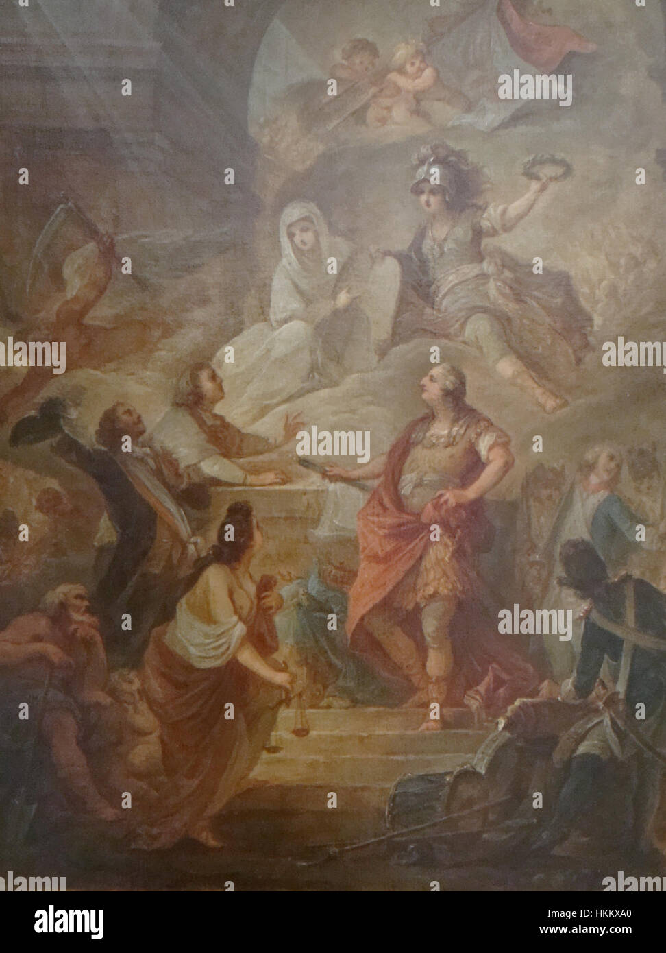 This oil painting titled 'Serment Louis XVI 1790' captures the moment ...