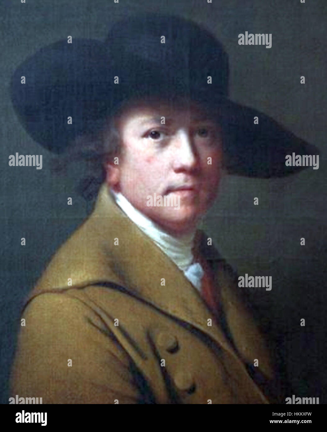 This cropped version of Joseph Wright of Derbyâ€™s self-portrait ...