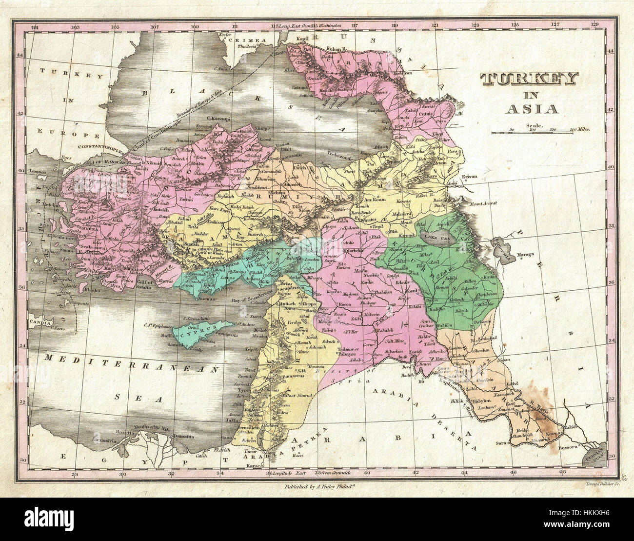 Turkey israel map hi-res stock photography and images - Alamy