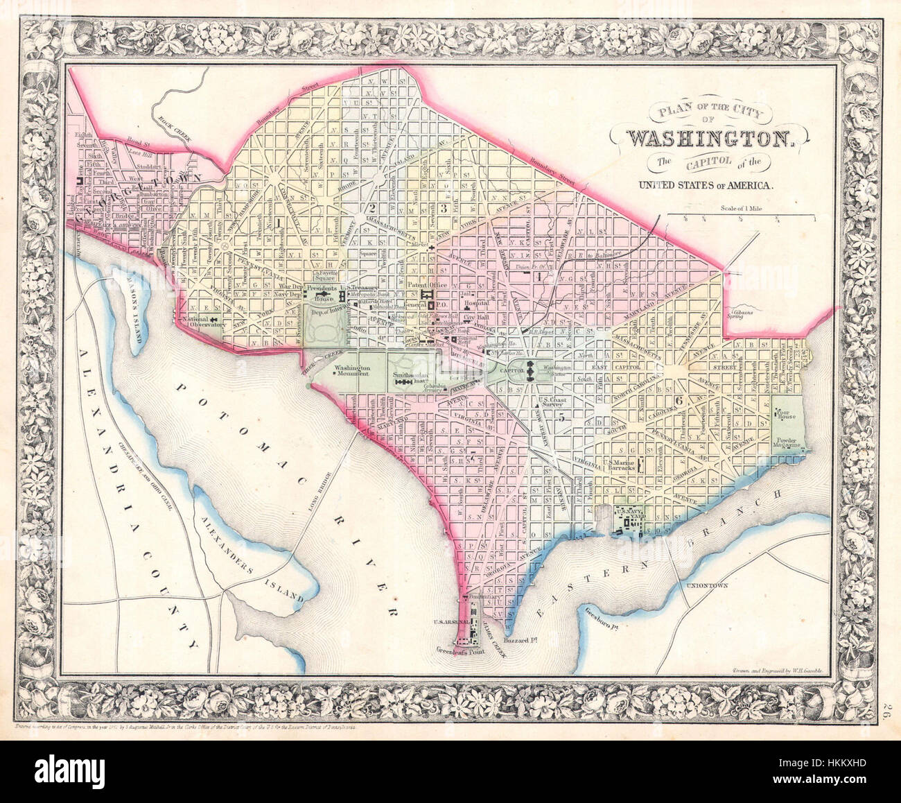 Mitchell map of washington d c hi-res stock photography and images - Alamy