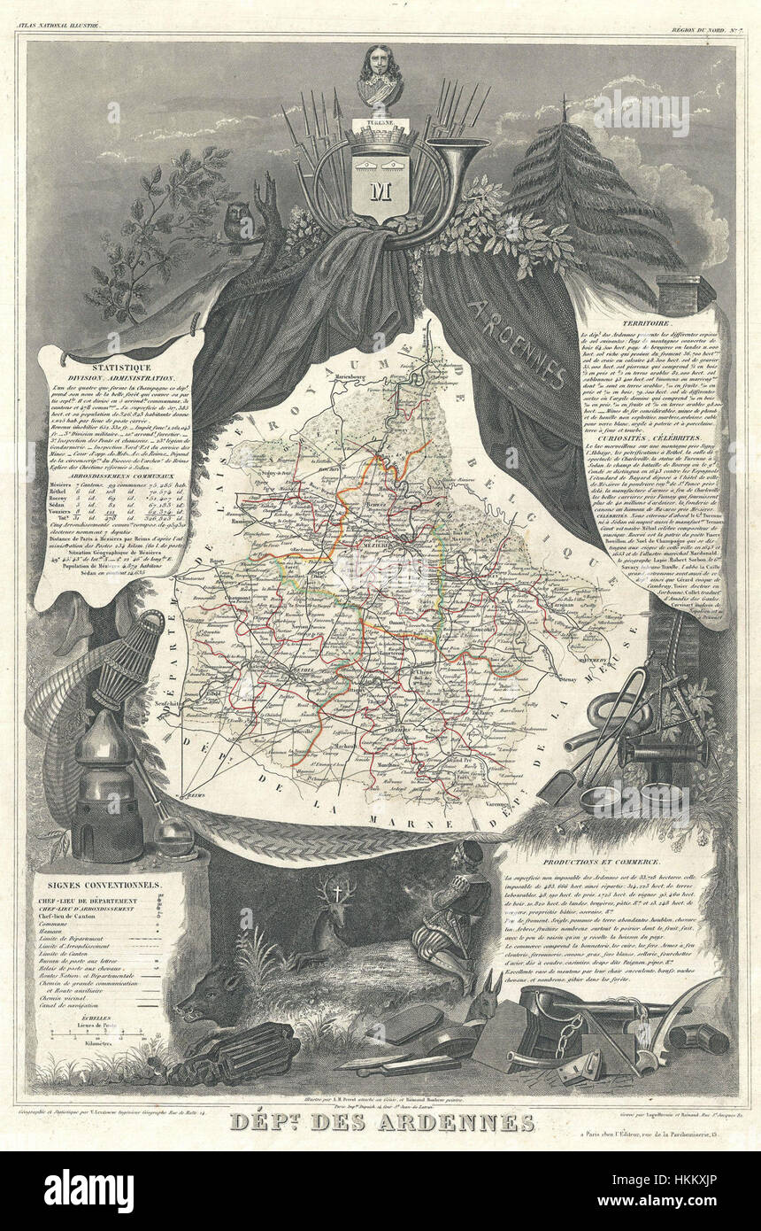 Map of ardennes hi-res stock photography and images - Alamy