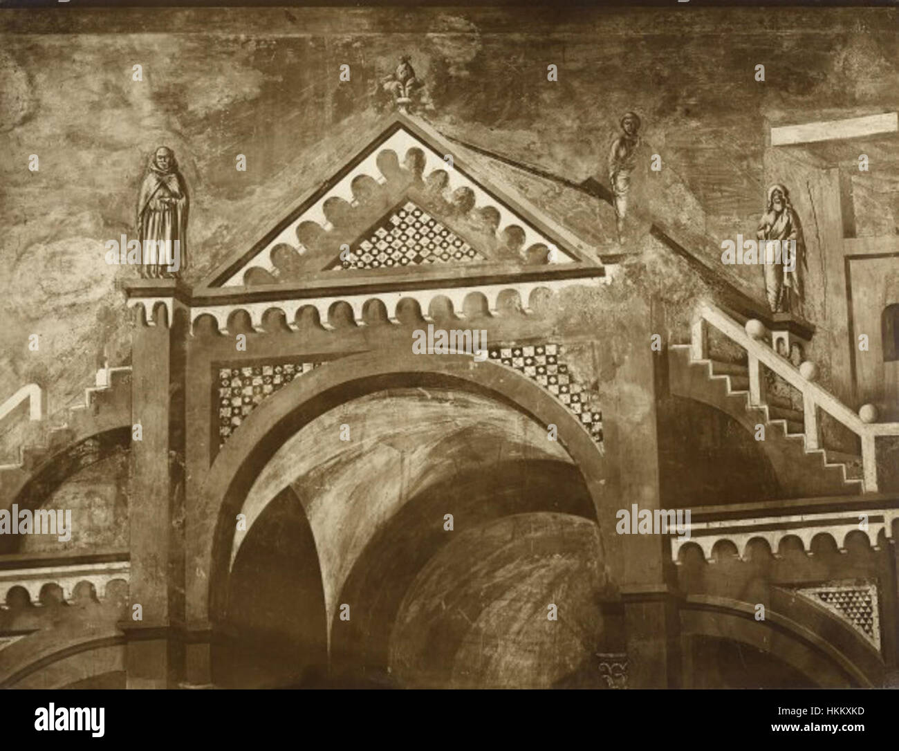 A fresco by Giotto, depicting the apparition of Saint Francis of Assisi ...