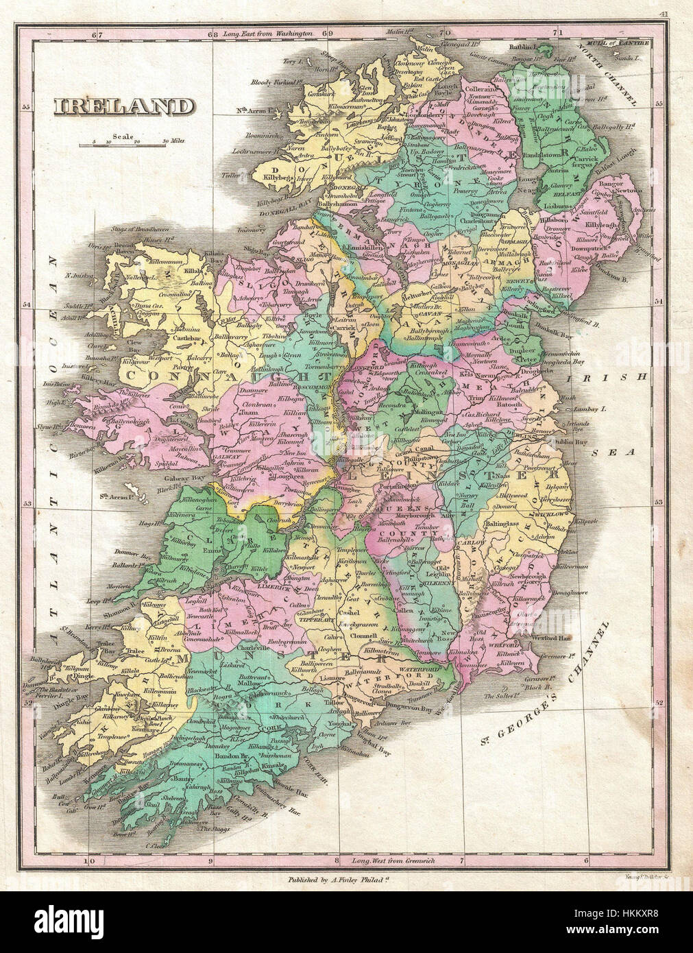 Finley map of ireland hi-res stock photography and images - Alamy