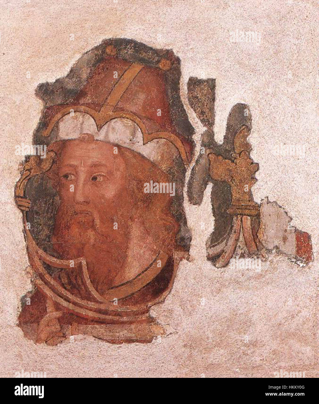 This 14th-century artwork titled 'Head of a Prophet' features a prophet ...