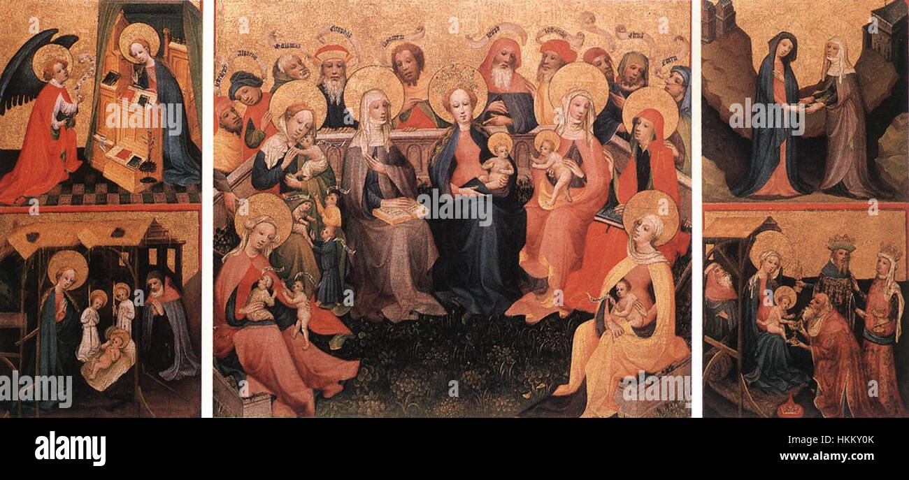 This 15th-century triptych, created by an unknown artist, is a stunning example of religious art ...