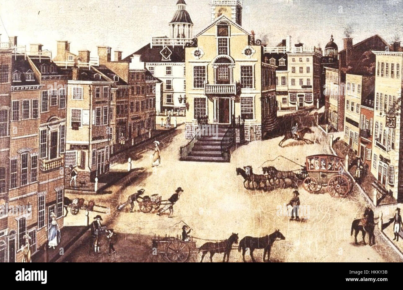This painting by James Brown Marston features the historic building at ...