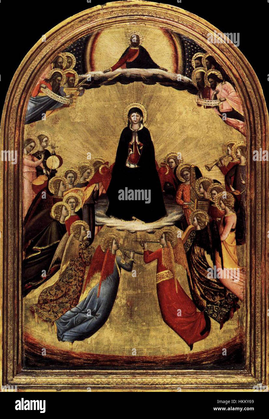 This painting, created by unknown 15th-century artists, depicts the ...