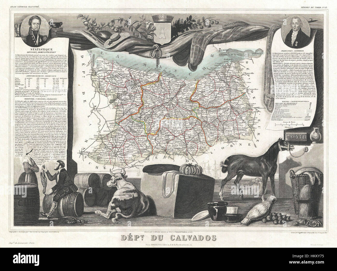 Map of calvados hi-res stock photography and images - Alamy