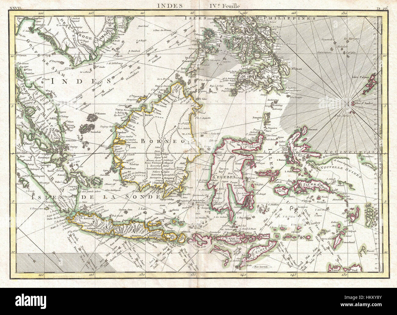 East indies map 18th century hi-res stock photography and images - Alamy