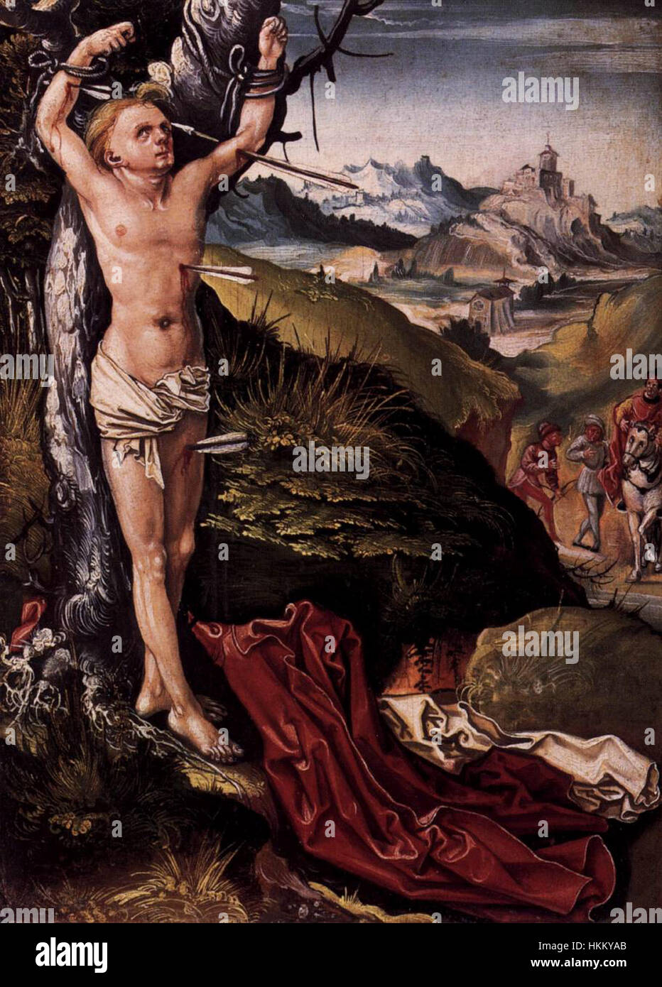 A 16th-century artwork by an unknown painter, depicting the Martyrdom ...