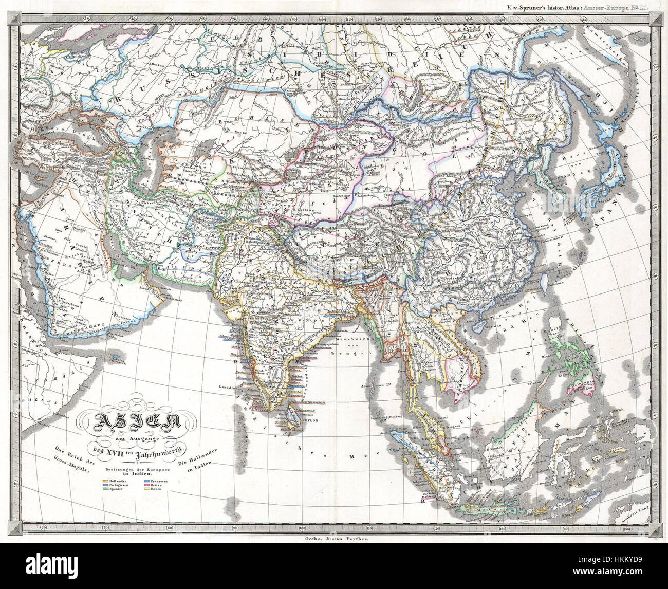 Asia map 17th century hi-res stock photography and images - Alamy